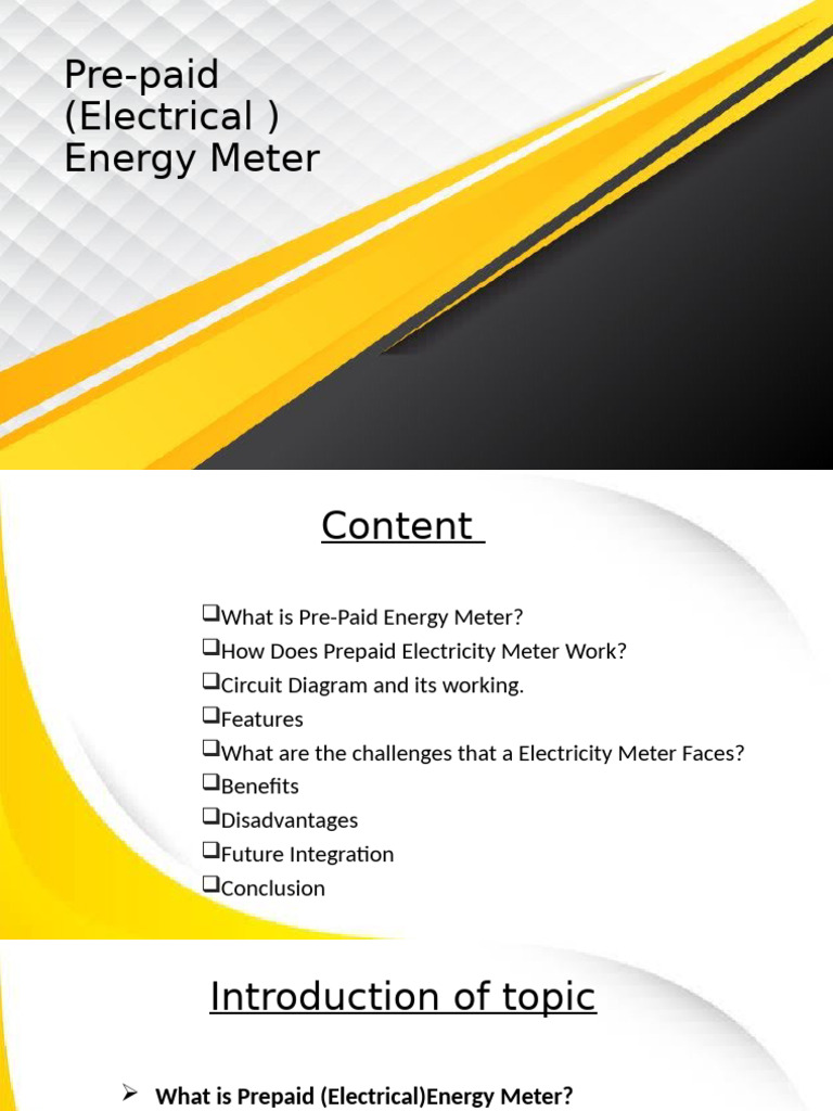 Pre-Paid (Electrical) Energy Meter | PDF | Credit Card | Prepaid Mobile Phone