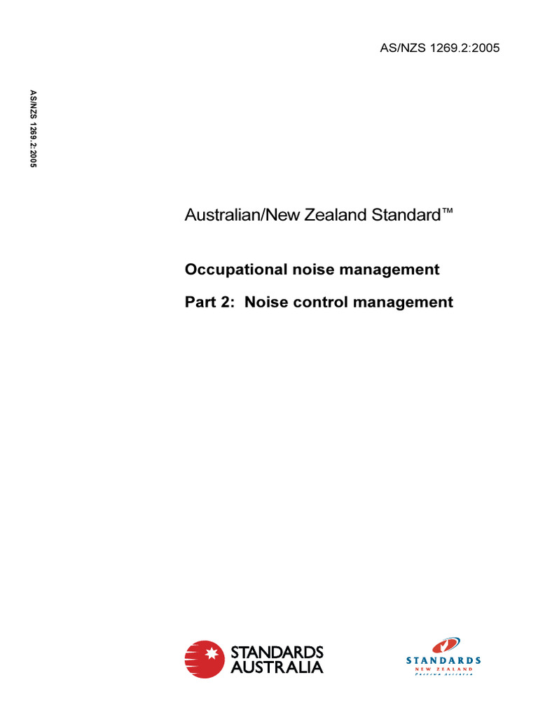AS1269.2-2005 Occupational noise management Part 2 Noise control ...