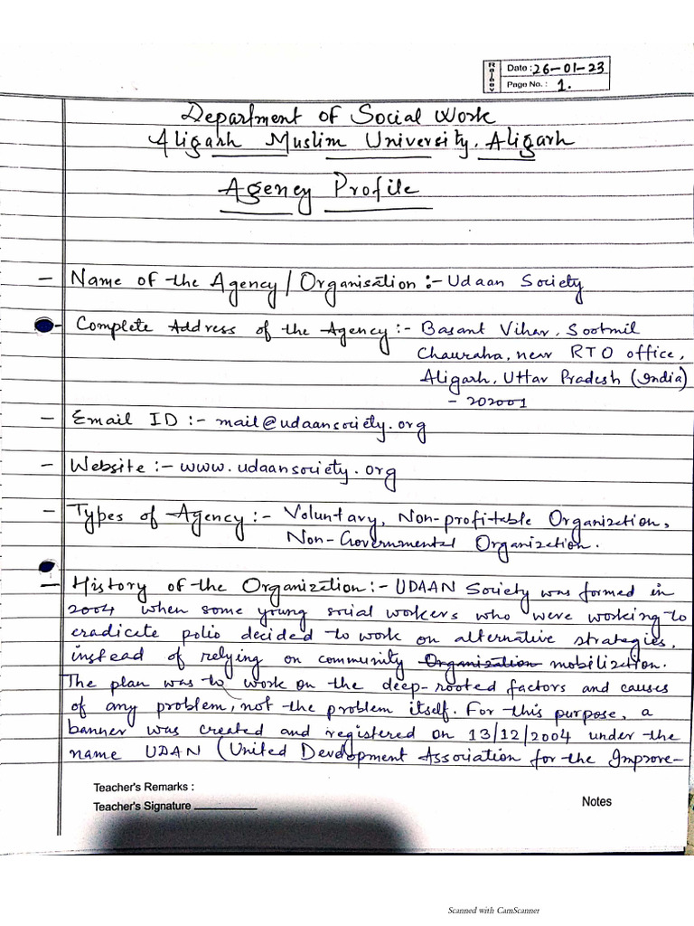 Agency Profile (Udaan) | PDF