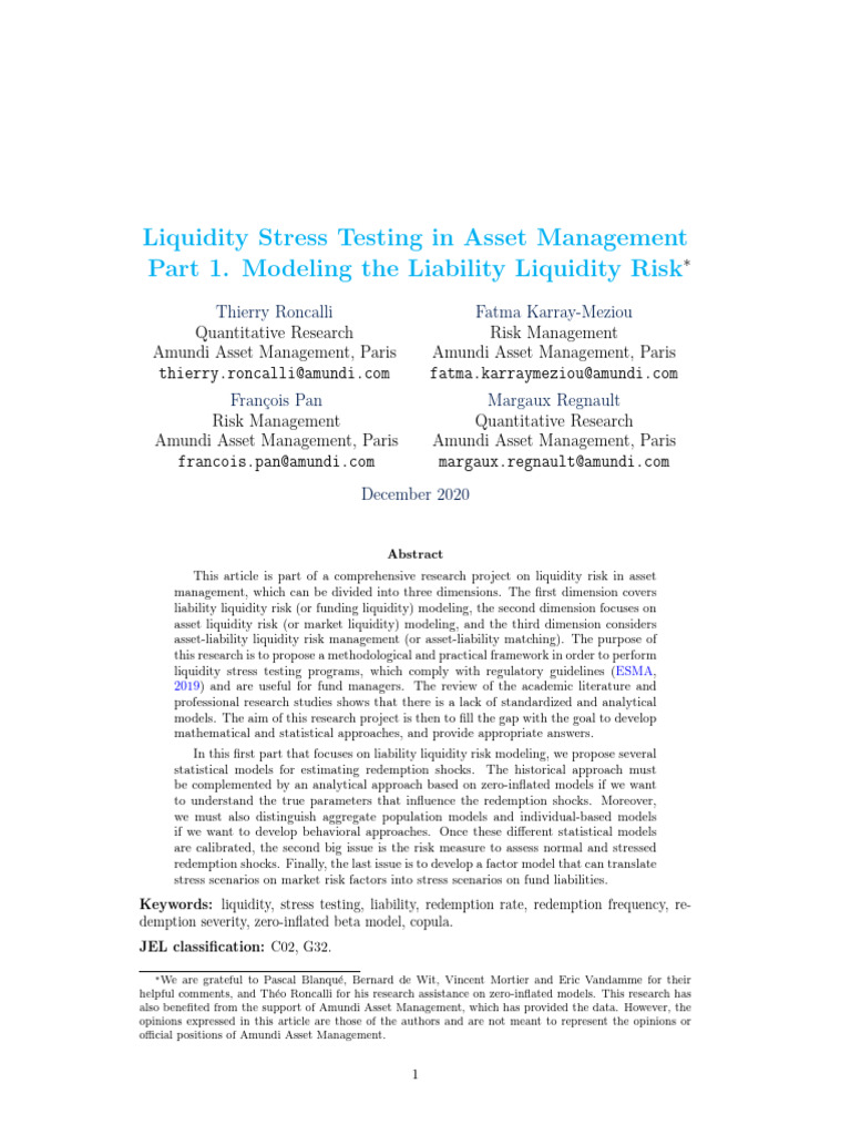 Liquidity_Management_Part_1 | PDF | Market Liquidity | Investment Fund