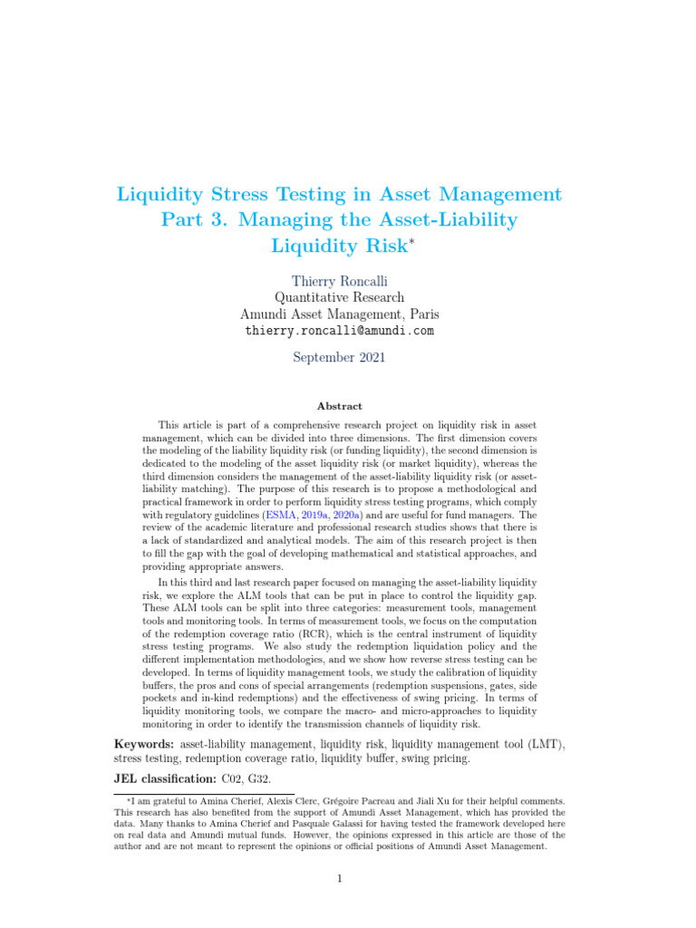 Liquidity_Management_Part_3 | PDF | Market Liquidity | Bonds (Finance)