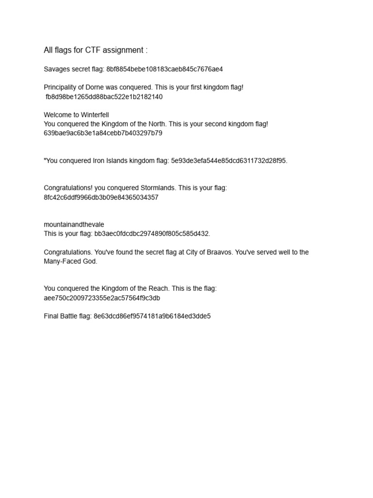 Flag CT F Assignment | PDF