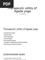 Therapeutic Uses of Agada Yogas | PDF