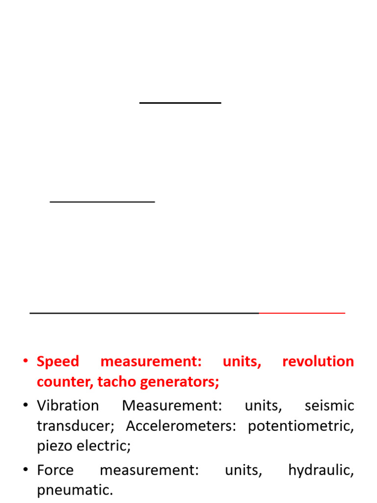 MODULE-5 - Lecture - 1 - II - Speed Measurement | PDF | Electric ...