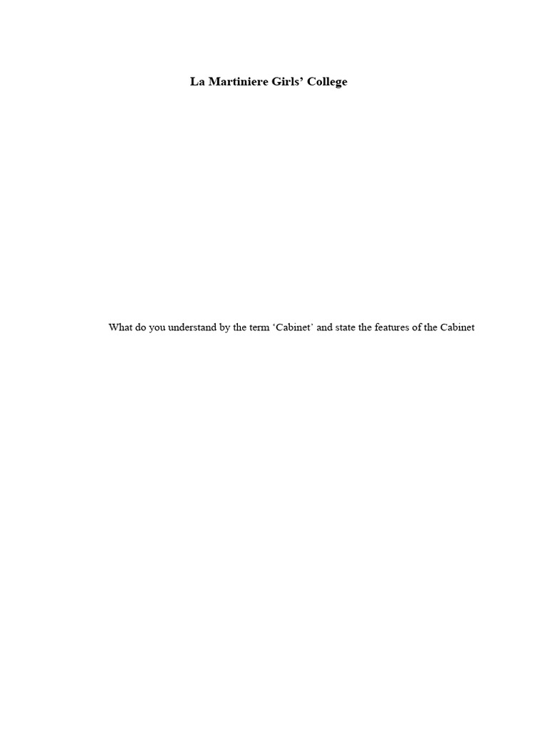 Chapter 2 (CIVICS) Revision Questions Prime Minister and Council of Ministers | PDF