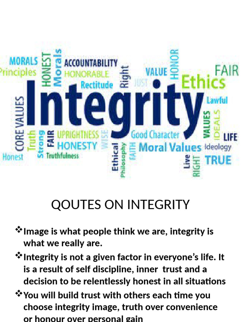 Quotes on Integrity and Character Traits | PDF