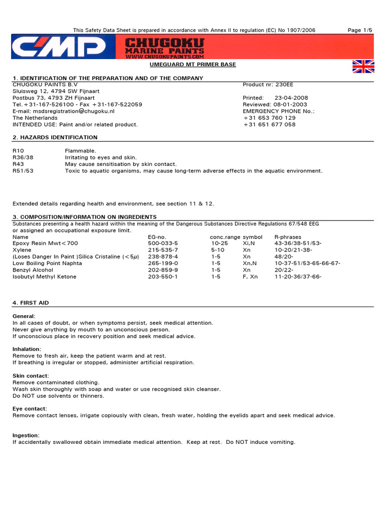 UK-230EE(UMEGUARD MT PRIMER BASE+HARDENER) | PDF | Water | Firefighting