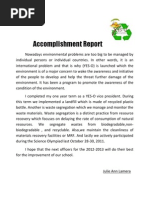 Accomplishment Report in Tree Planting | PDF