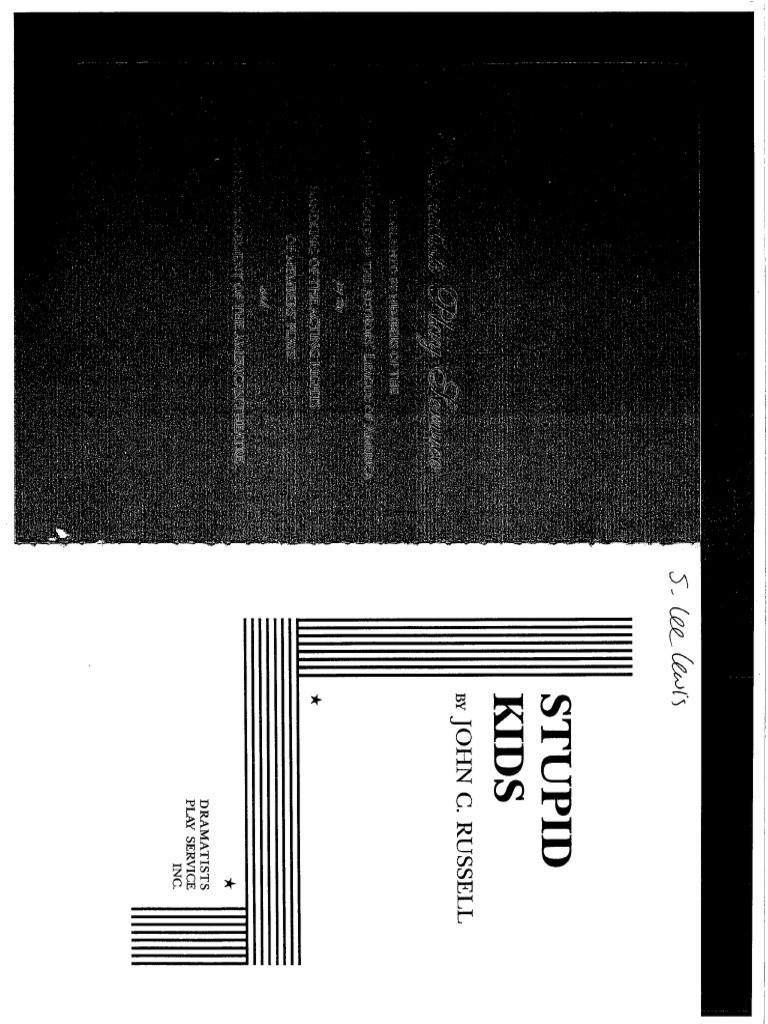 Stupid Kids Script | PDF