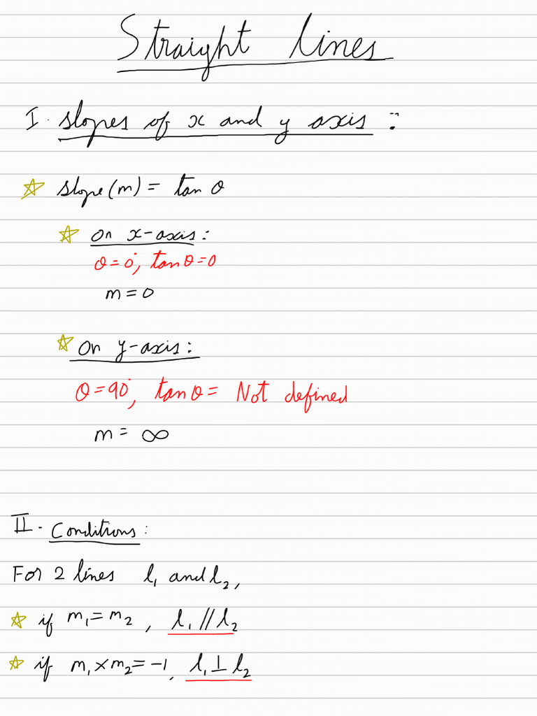Straight Lines | PDF