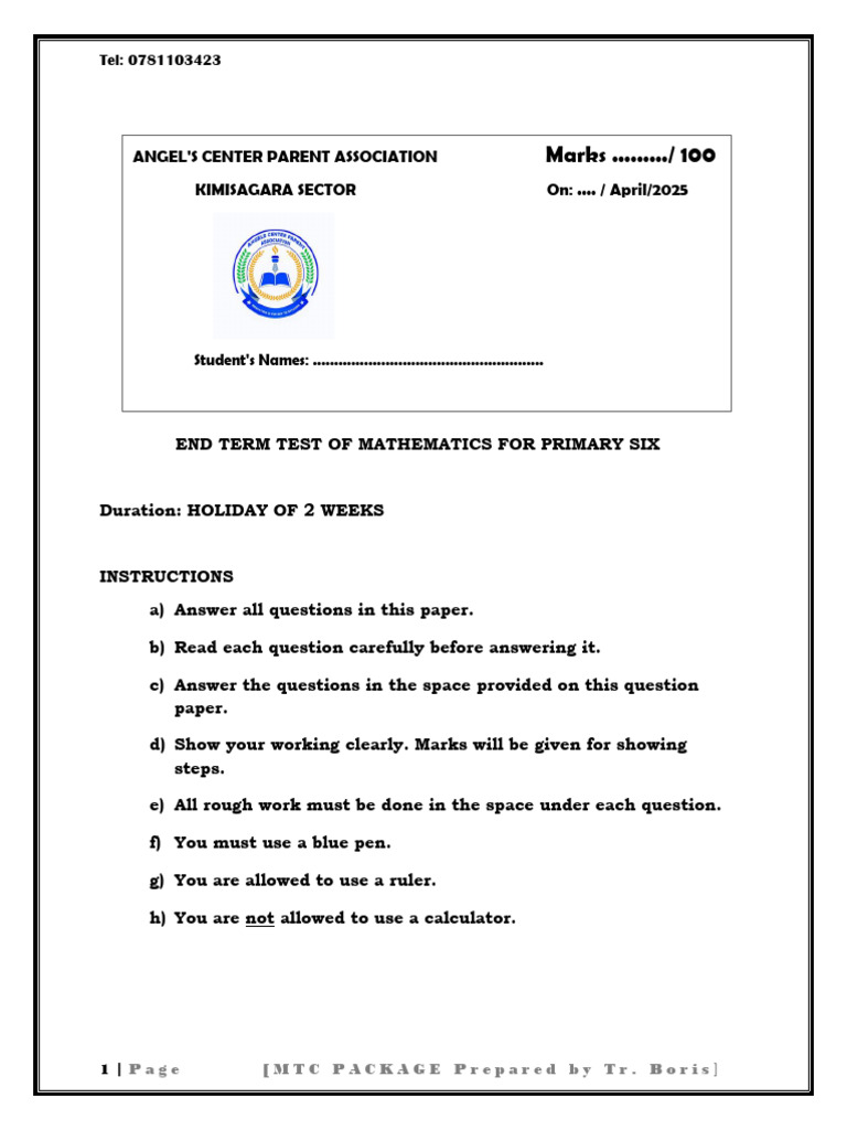 MTC Package p6 2nd Term | PDF | Arithmetic | Elementary Mathematics