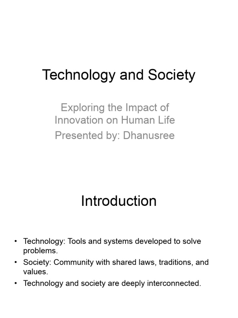 Impact of Technology on Society | PDF