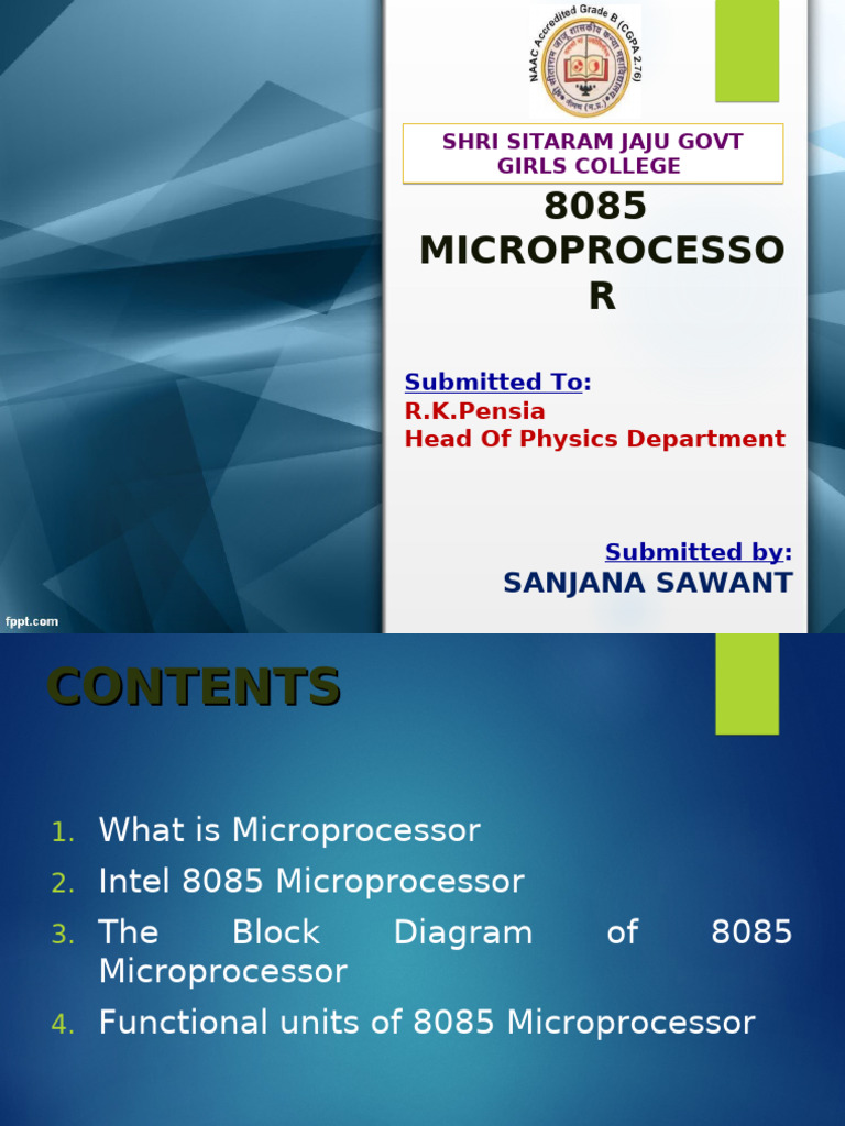 Intel 8085 Microprocessor Overview | PDF | Central Processing Unit ...