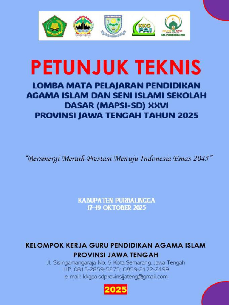 Juknis MAPSI XXVI Tahun 2025 Di Purbalingga (Fiks Dan Final) | PDF
