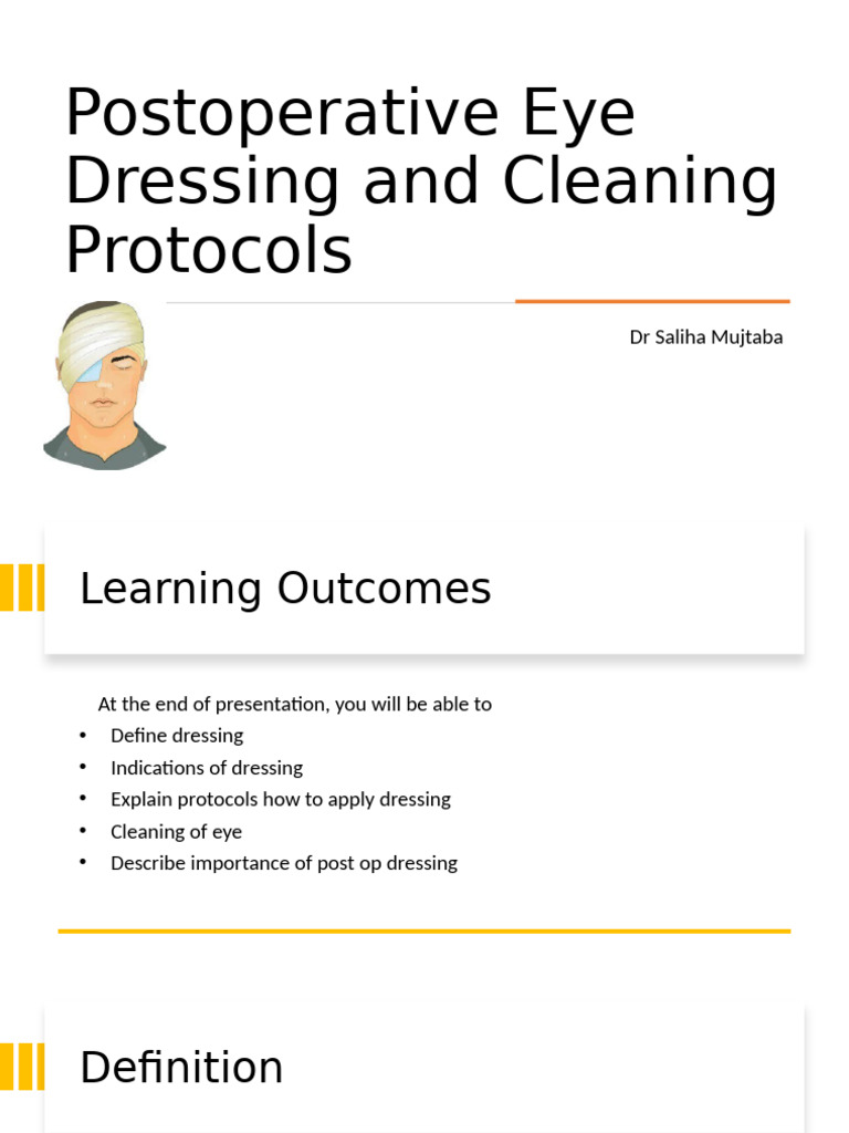 Eye Dressing Protocols Post-Surgery | PDF