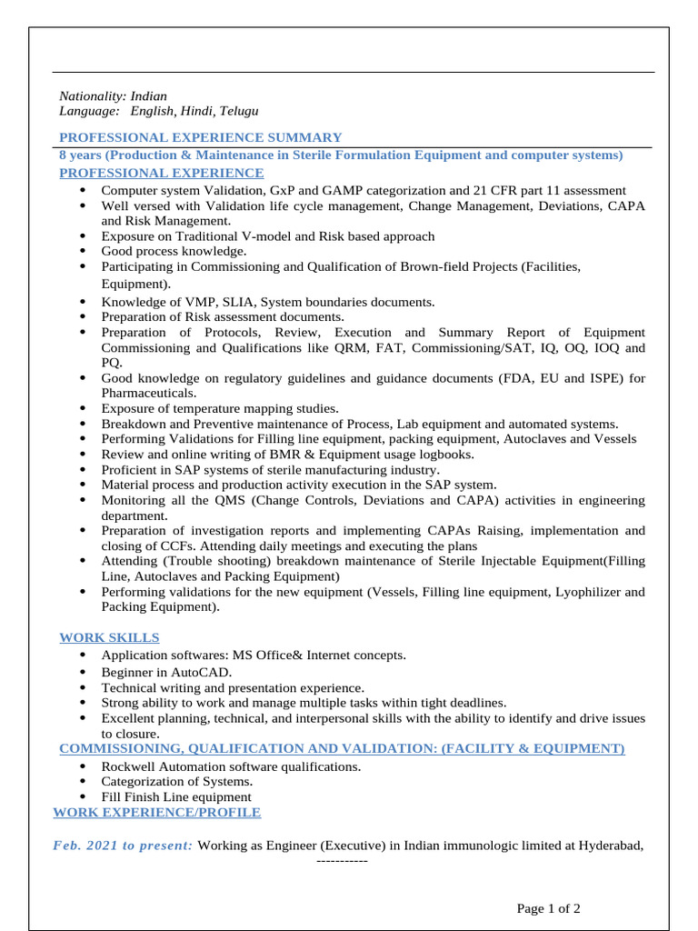 Sample Escalation Profile | PDF