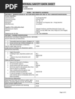 Material Safety Data Sheet - PLEDGE | PDF | Carbon Dioxide | Working Conditions