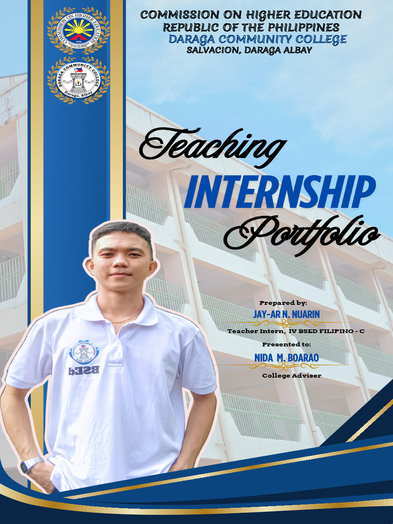 Blue and White Professional Portfolio Document (8.5 X 11 In) (8.5 X 13 ...