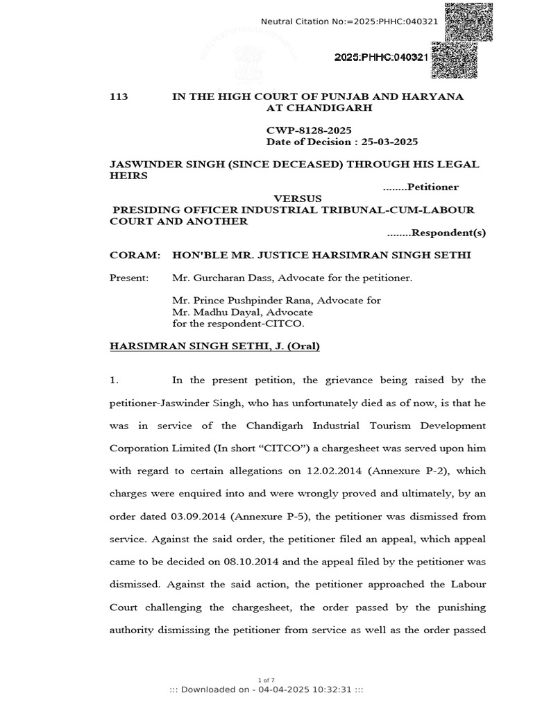 CWP 8128 2025 25 03 2025 Final Order | PDF | Punishments | Public Law