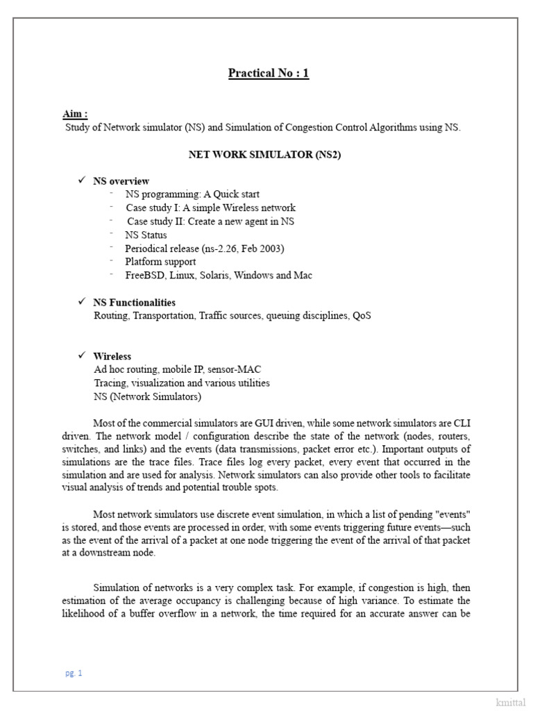 CN - Practical 01 - Kanhaiya Mitta | PDF | Computer Network | Bit Rate