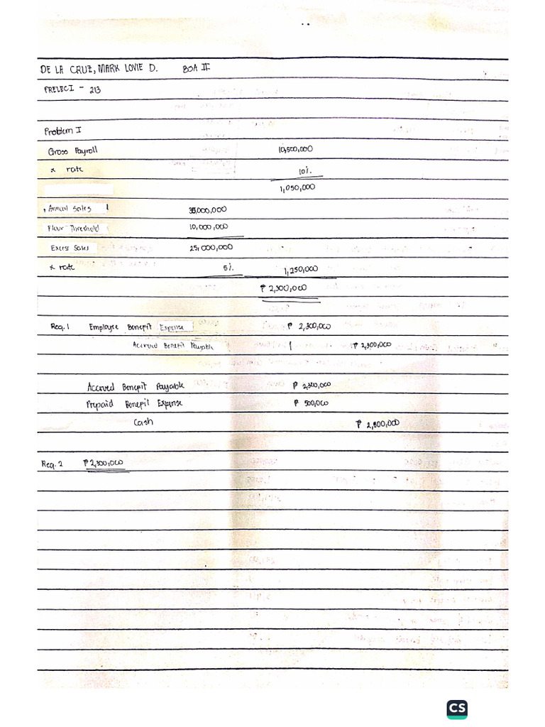 Unit 3 Exercise Worksheet - de La Cruz, Mark Lovie D | PDF