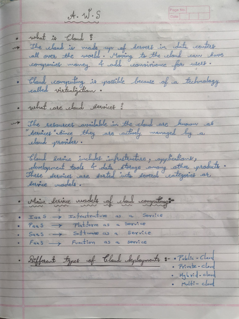 Aws Theory Incomplete Notes | PDF