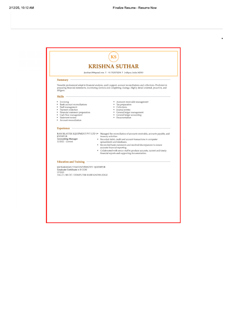 Krishna Resume 1 | PDF