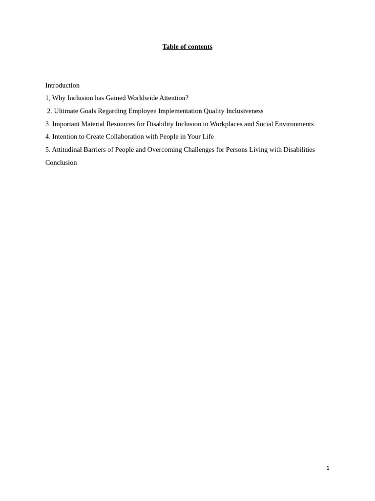 inclusiveness assignment | PDF | Disability | Innovation