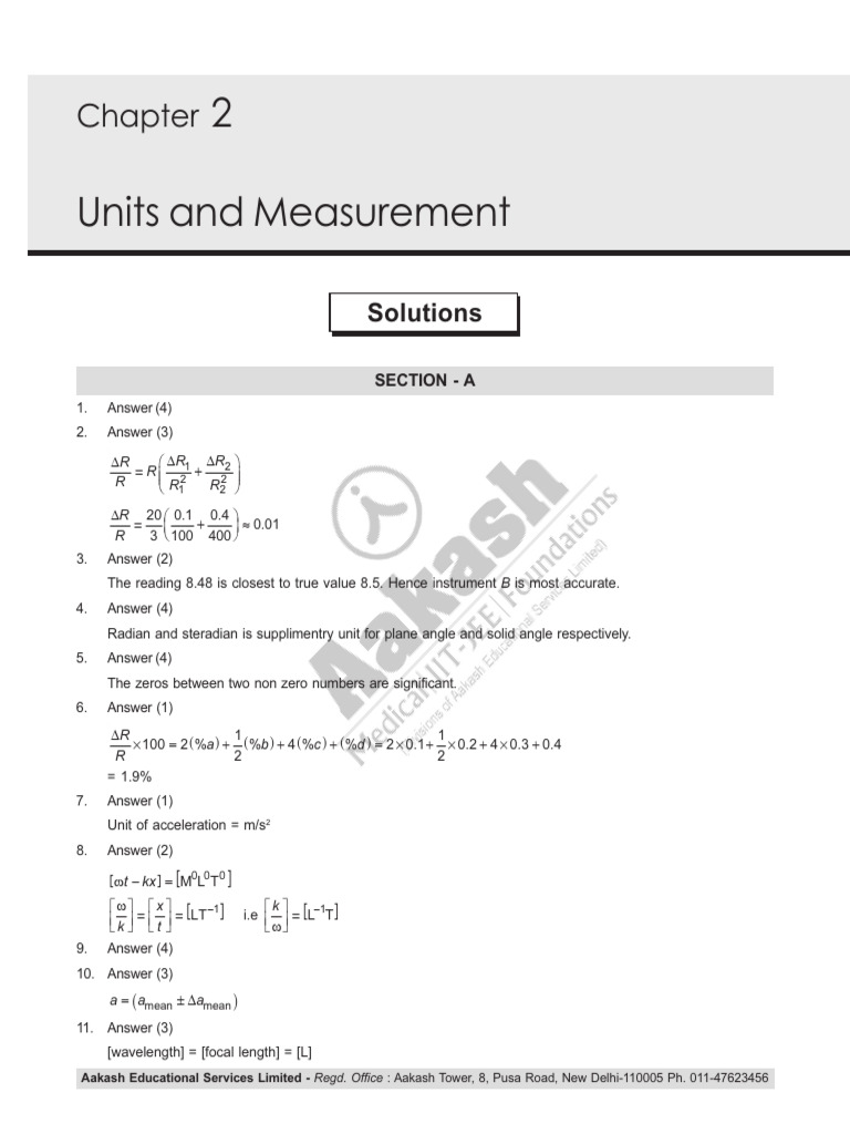 02 Units & Measurements | PDF | Physical Quantities | Geometric Measurement