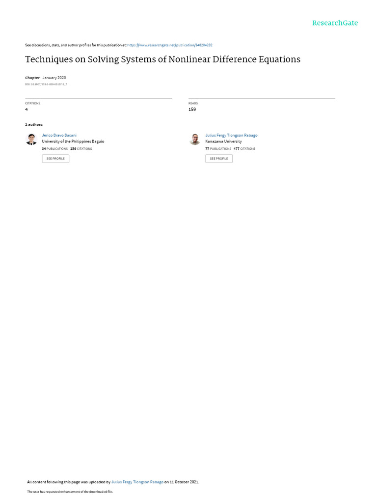 2021 Proceedings Progress On Difference Equations | PDF | Recurrence ...