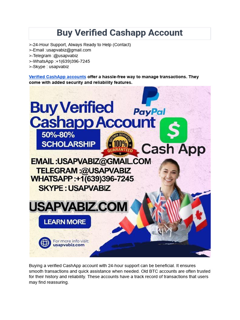 Buy Verified CashApp Accounts Securely | PDF | Bitcoin | Computer Security