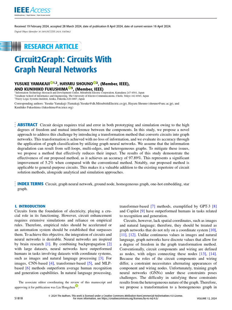 Circuit2Graph Circuits With Graph Neural Networks | PDF | Electronic ...