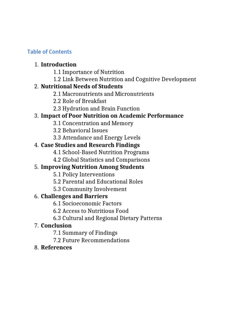 Nutrition's Role in Student Success | PDF | Dehydration | Diet (Nutrition)