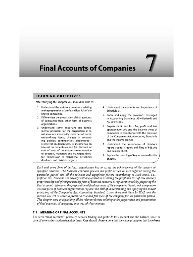 Final Account | PDF | Expense | Debits And Credits