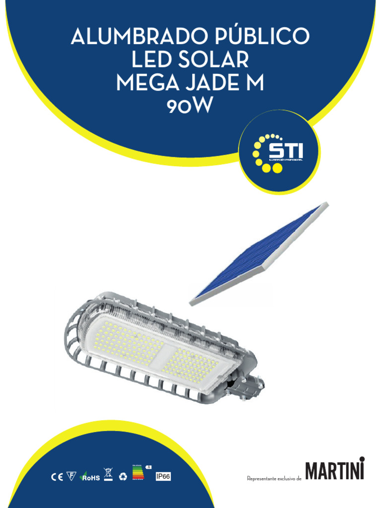 Alumbrado Público Solar Mega Jade 90W | PDF | Diodo emisor de luz ...