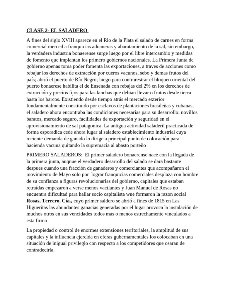 El Saladero | PDF | Buenos Aires