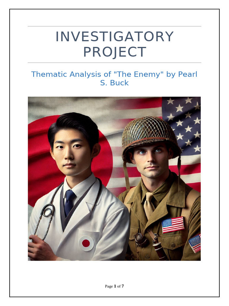 Harish Kamaraj - English Investigatory Project - The Enemy | PDF | Social Psychology