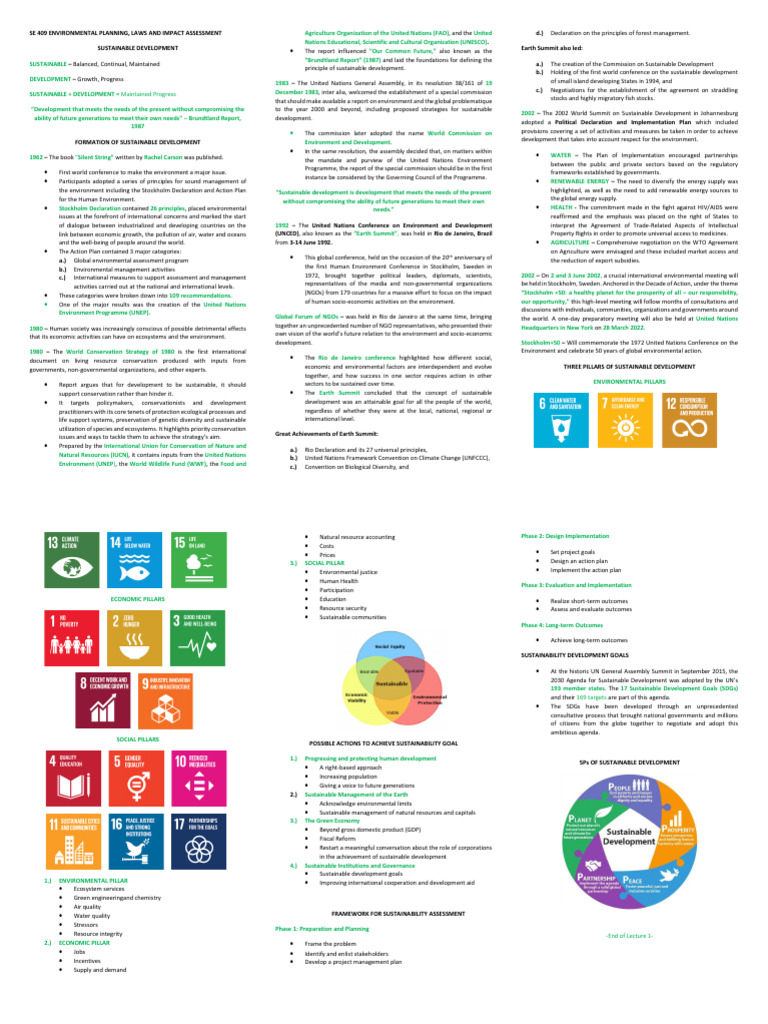 Environmental Planning and Sustainable Development | PDF ...