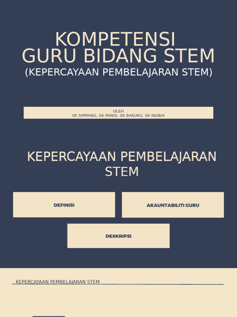 Kumpulan 1 - Kompetensi Guru Bidang STEM | PDF