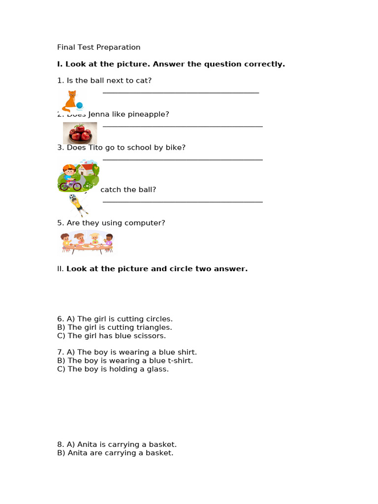 Final Test Preparation | PDF