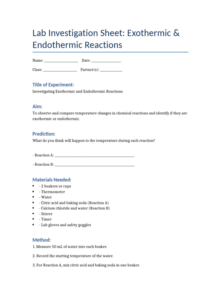 Exothermic_Endothermic_Lab_Investigation | PDF