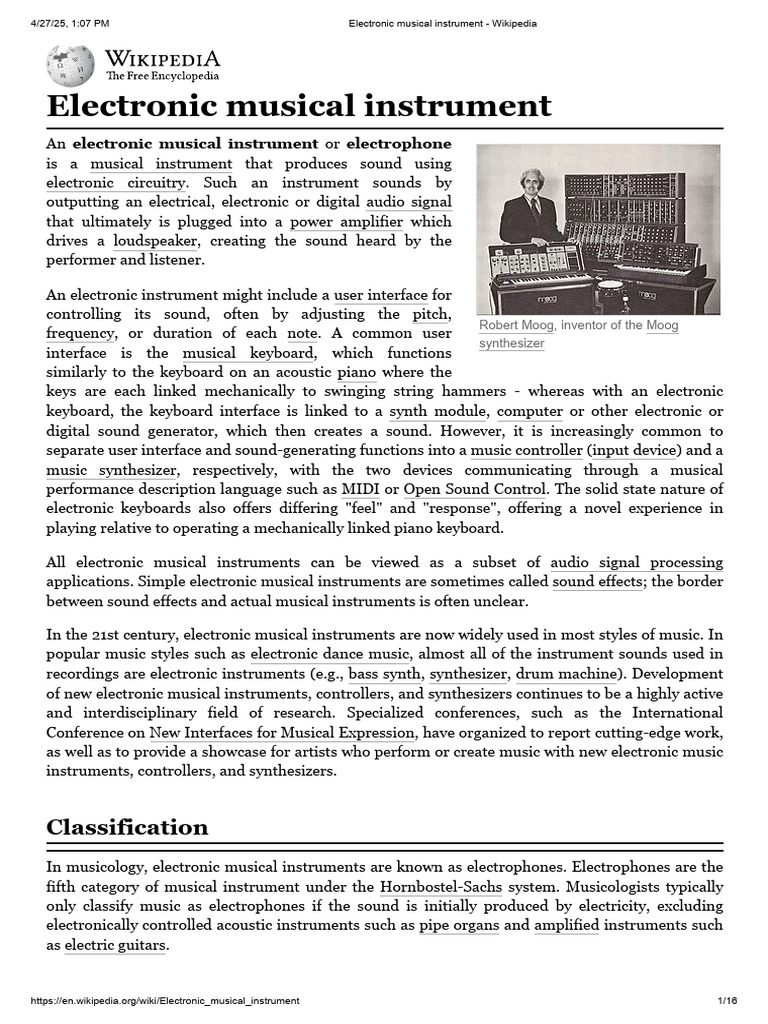 02 - Electronic Musical Instrument | PDF | Synthesizer | Electronic Music