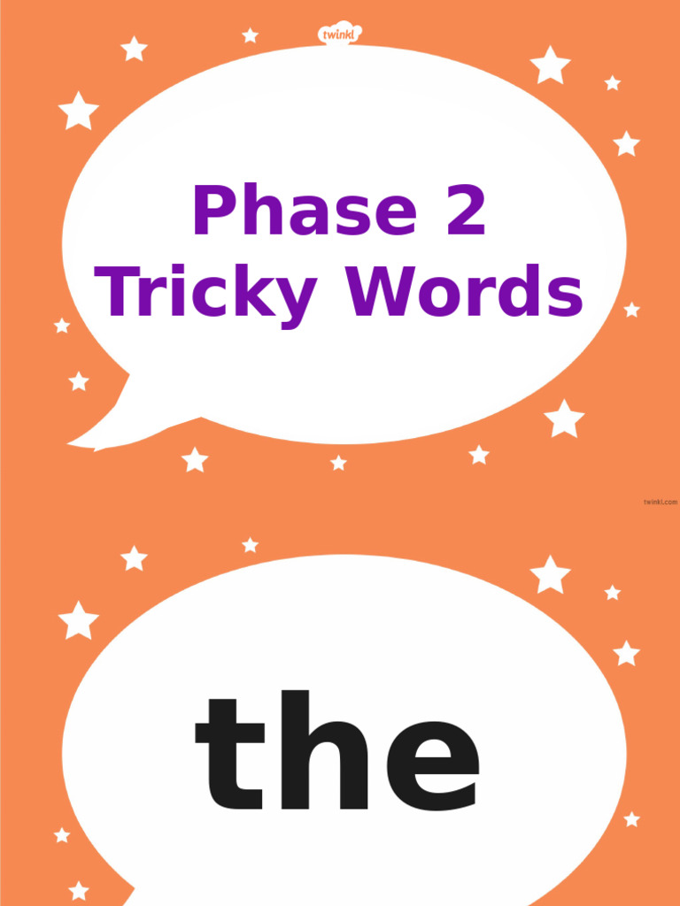 Tricky Words (Phase 2-5) | PDF