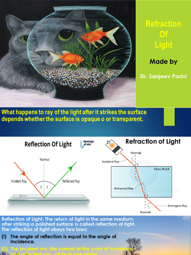 04 Refraction at Plane Surface | PDF