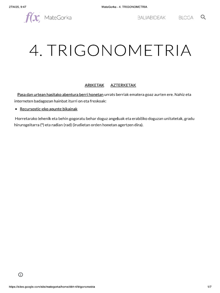 Trigonometria | PDF