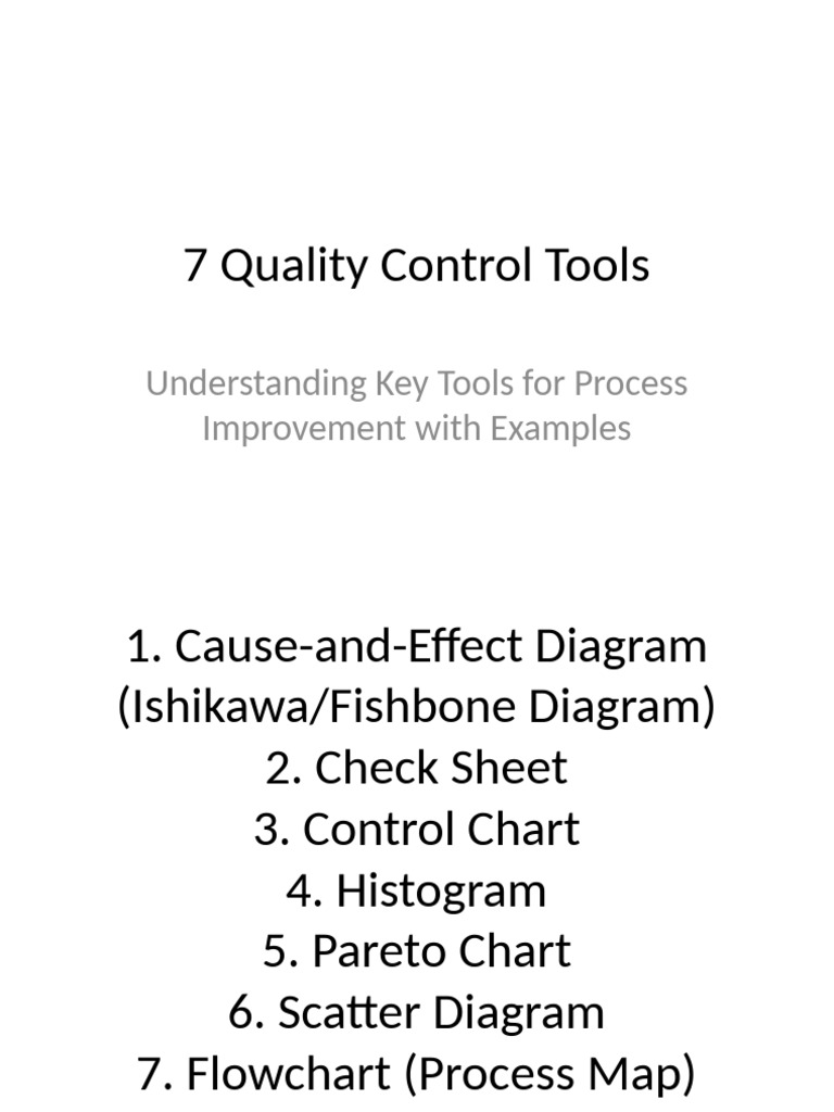 Essential Quality Control Tools Guide | PDF