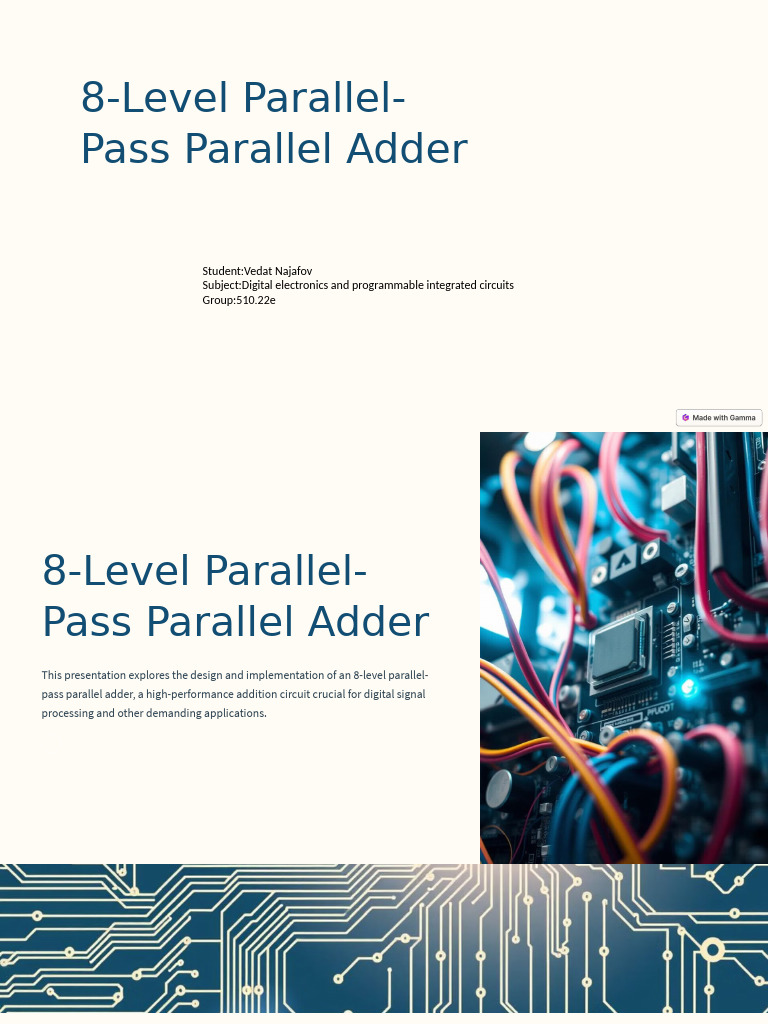 8 Level Parallel Pass Parallel Adder | PDF | Computer Engineering ...