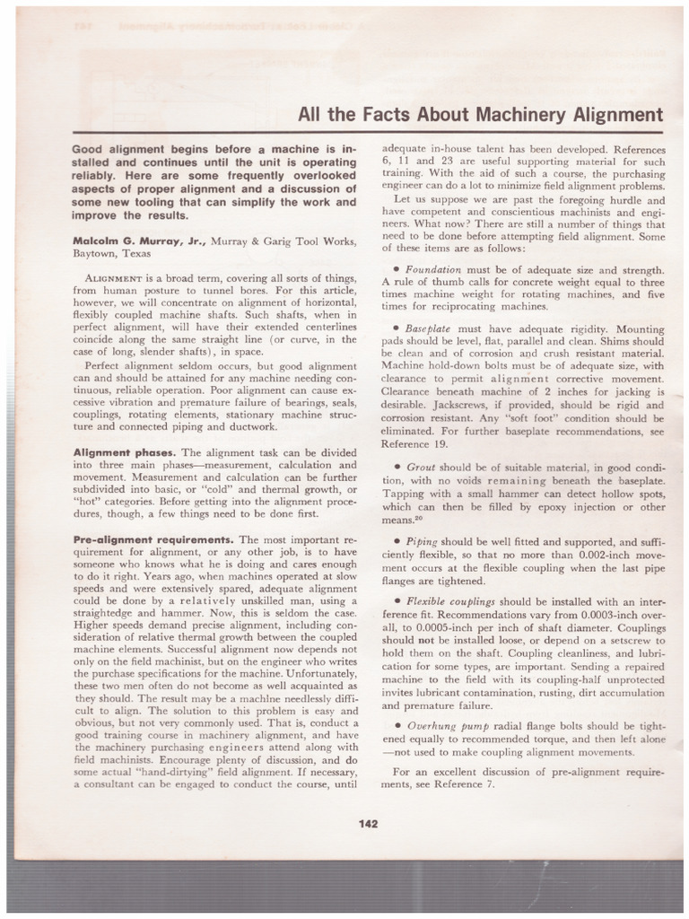 All The Facts About Machinery Alignment | PDF