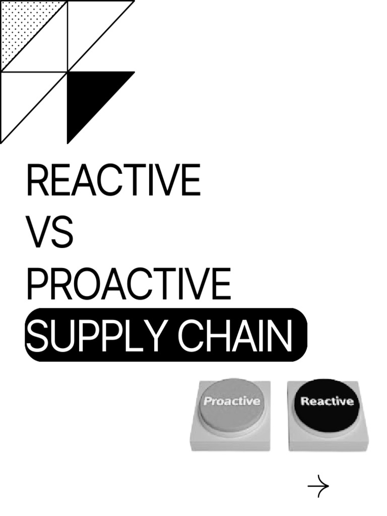 Reactive VS Proactive SC | PDF | Supply Chain Management | Supply Chain