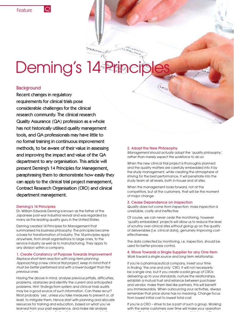 Deming PDF | PDF | Quality Assurance | Clinical Trial